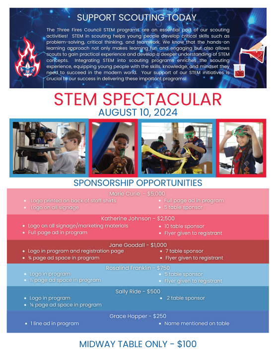 Three Fires Council - STEM Spectacular - Vendor/Sponsor - 2024