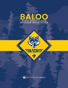 Aloha Council - BALOO (Basic Adult Leader Outdoor Orientation)