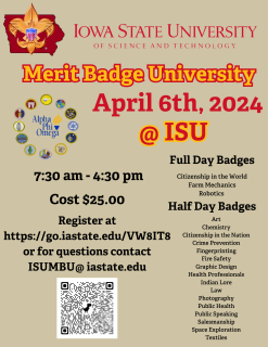 Mid-Iowa Council - Merit Badge University at Iowa State University