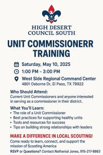 High Desert Council - Unit Commissioner Training