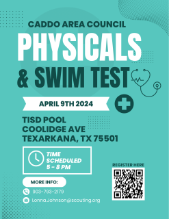 Caddo Area Council - Physical & Swim Test 2024